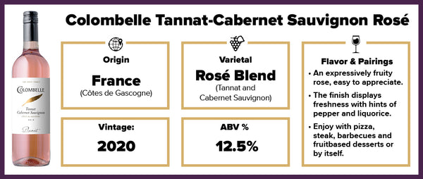 Colombelle Tannat-Cab Rose 2020 – Splash Wines