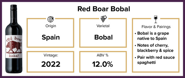 Red Boar Bobal 2022 – Splash Wines